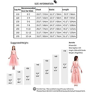 Toddler Girl's Embroidery Tulle Lace Maxi Flower Girl Wedding Bridesmaid Dress 3/4 Sleeve Long A Line Pageant Formal Prom Dance Evening Gowns Casual Holiday Party Dress Bean Pink 3-4