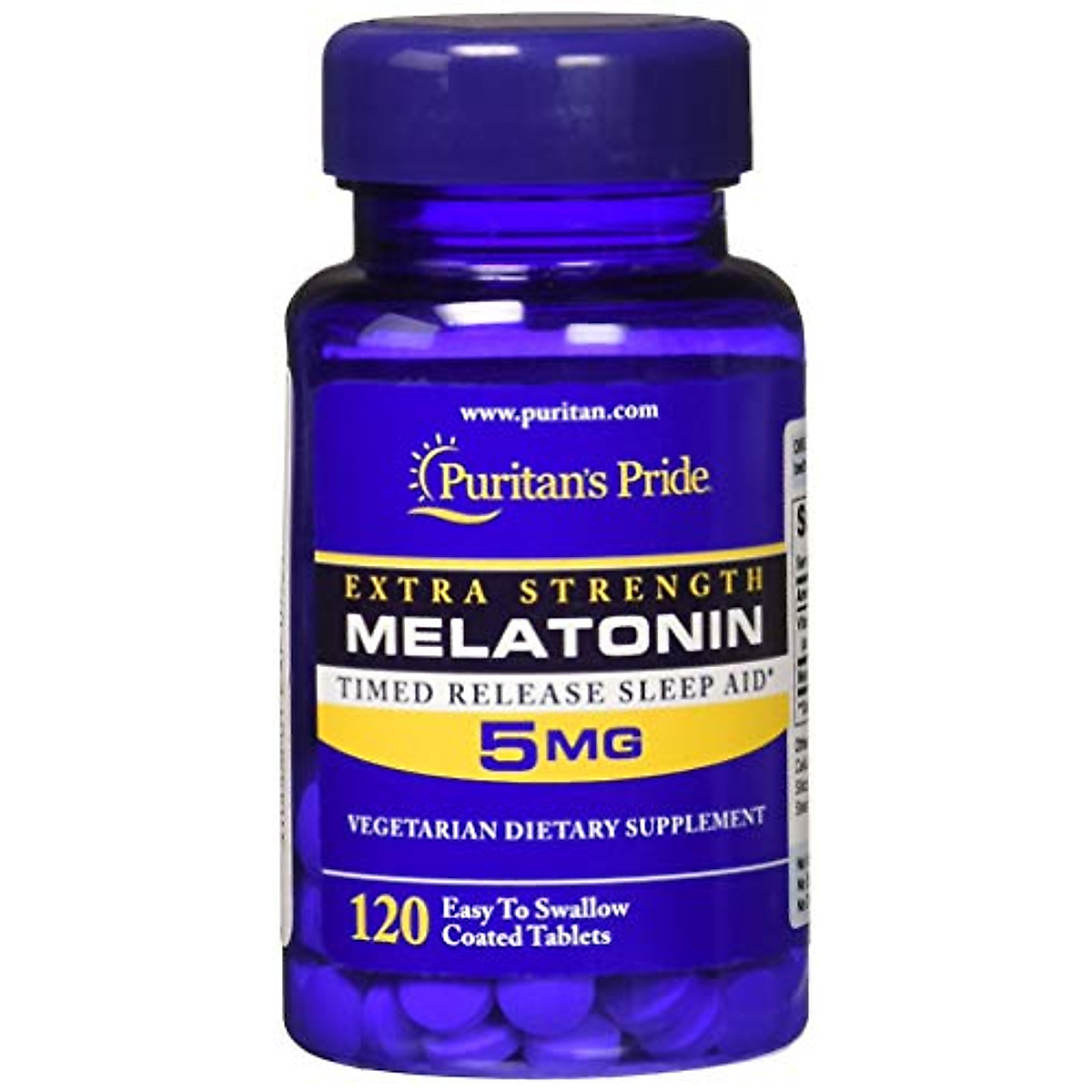 Puritans Pride Melatonin 5 mg Timed Release, 120 Count