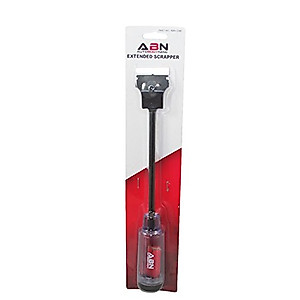 ABN 11in Long Reach Razor Blade Scraper & Plastic/Metal Replacement Blades – Vinyl Decal Remover, Adhesive Removal