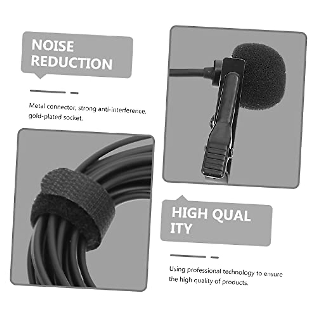 LIGHTAOTAO One for Two Microphones USB Lapel mic lavalier mic Podcasting Microphone Lapel mic for Phone Recording Microphone Phone Microphones Collar mic Smartphone mic Speaker PVC Wireless