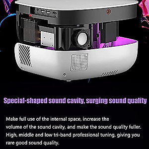 Feiyx Mini Projector Home Small Portable Ultra-High Definition 4K Wireless Smart Projection,Portable Video Projector 1080p Full HD Supported, Projector Compatible for Home Theatre