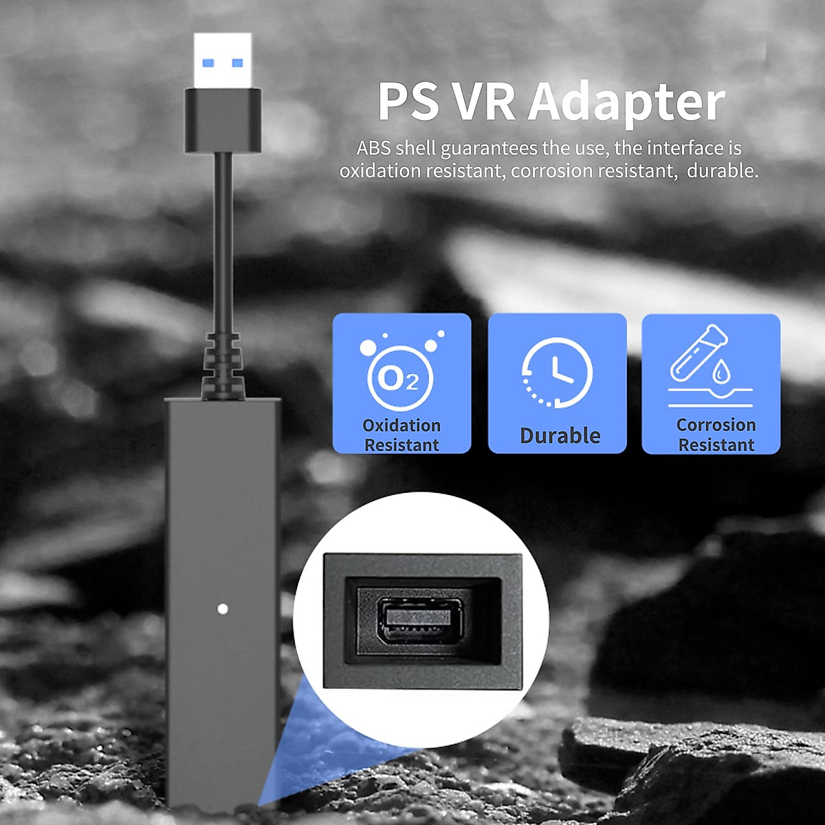 PSVR Camera Adapter for PS5 Game Console, PS VR Converter Cable for PS4 Host Camera, Play PS VR on PS5