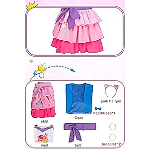 My Girls Women Little Pony Pinkie Pie Human Cosplay Costume Female Pink Halloween Carnival Costumes (Female S)