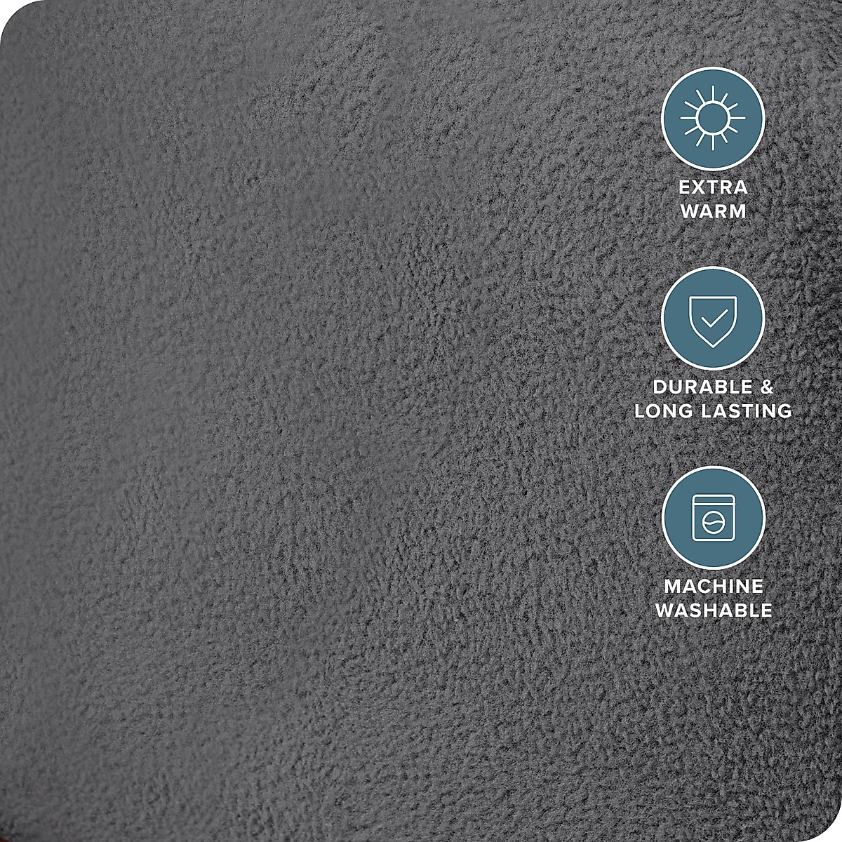 Bare Home Super Soft Fleece Fitted Sheet - Full Size - Extra Plush Polar Fleece - Deep Pocket - All Season Cozy Warmth (Full, Grey)