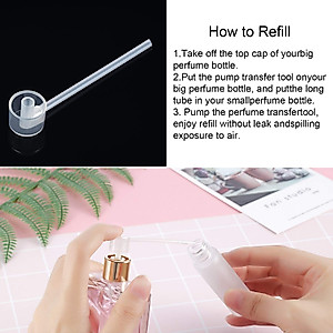 Honoson Perfume Dispenser Pump Perfume Refill Pump Cosmetic Dispenser Pump Transfer Tool for Travel Refillable Perfume Spray Bottle (12 Packs)