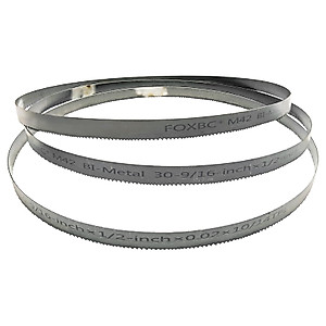 FOXBC 30-9/16 inch Bandsaw Blades 10/14 TPI, 30-9/16" x 1/2" x .020", Replacement for Milwaukee Metal Band Saw, 3-Pack