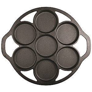 Lodge Cast Iron Mini Cake Pan. Pre-seasoned Cast Iron Cake Pan for Baking Biscuits, Desserts, and Cupcakes.
