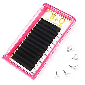 Eyelash Extension C CC D DD curl Easy Fan Volume Lashes .03 .05 .07 .10 Eyelash Extensions Blooming Self Fanning Volume Lash Extensions 9 to 25mm (D-0.07,12-17mix)