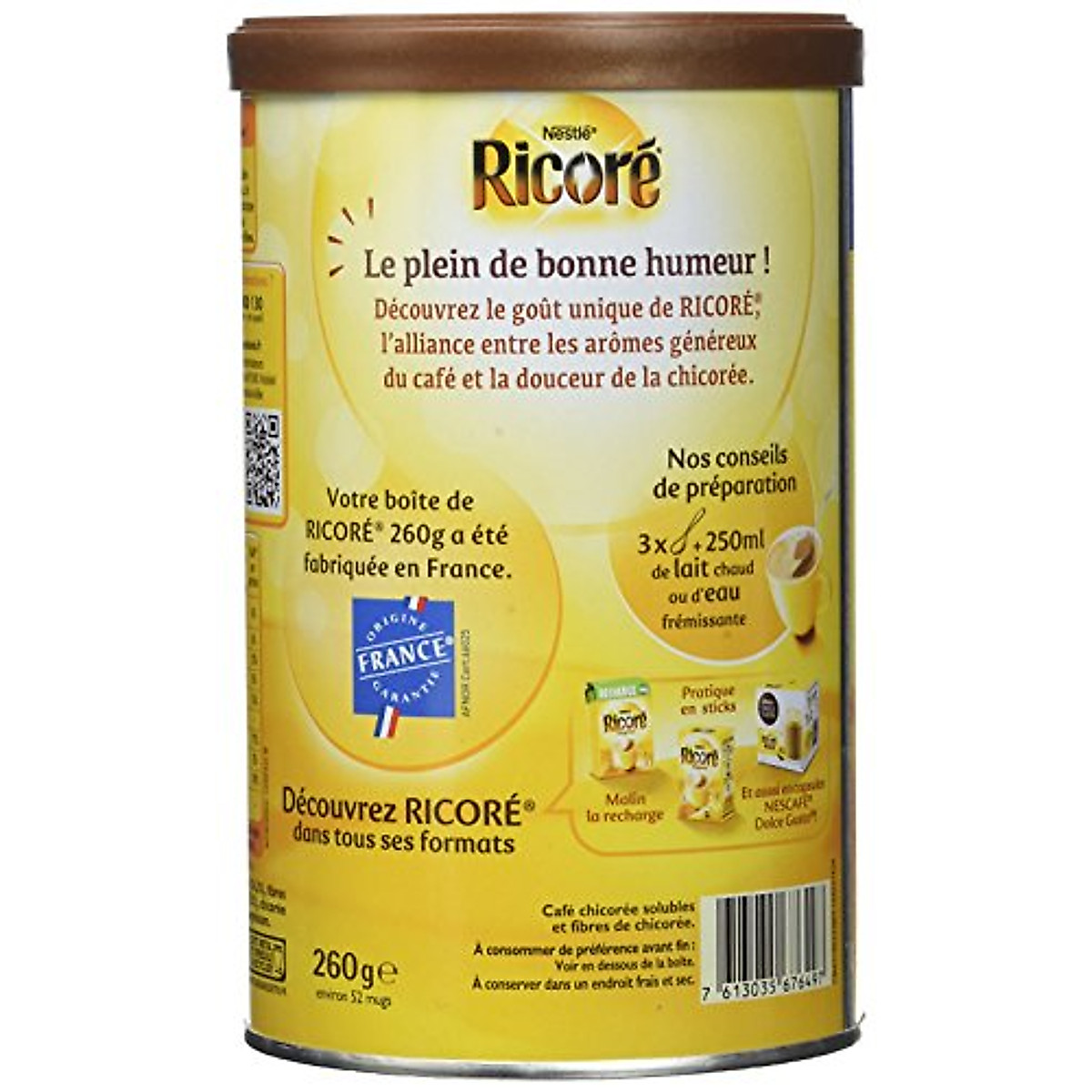 Nestle Ricoré Instant Coffee and Chicory Mix 260g 9.17 Ounce