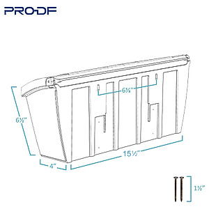 Small Plastic Mailbox for Outside Porch, Easy to Install Wall Mount, Lightweight, Heavy Duty, Rustproof, Maintenance-Free Horizontal Mail Box for House - Made in Canada - 15.5” x 4” x 6.25” (White)
