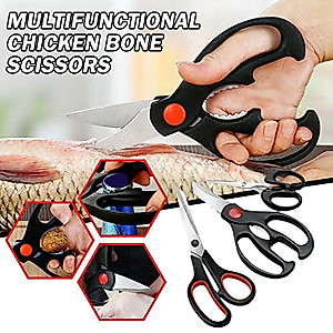 Kitchen Scissors, Heavy Duty Meat Scissors Poultry Shears, Dishwasher Safe Food Cooking Scissors Stainless Steel Utility Shears, 3-Pack