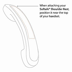 Softalk II Black Phone Shoulder Rest | Landline Telephone Accessory (00801M)