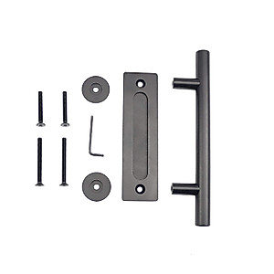 Heavy Duty Barn Door Handle Set, Large Rustic, for Gates Garages Sheds Furniture (Aluminum 12" Handle)