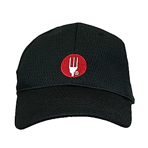 Chef Works unisex adult Logo Cool Vent Baseball Cap, Black, One Size US