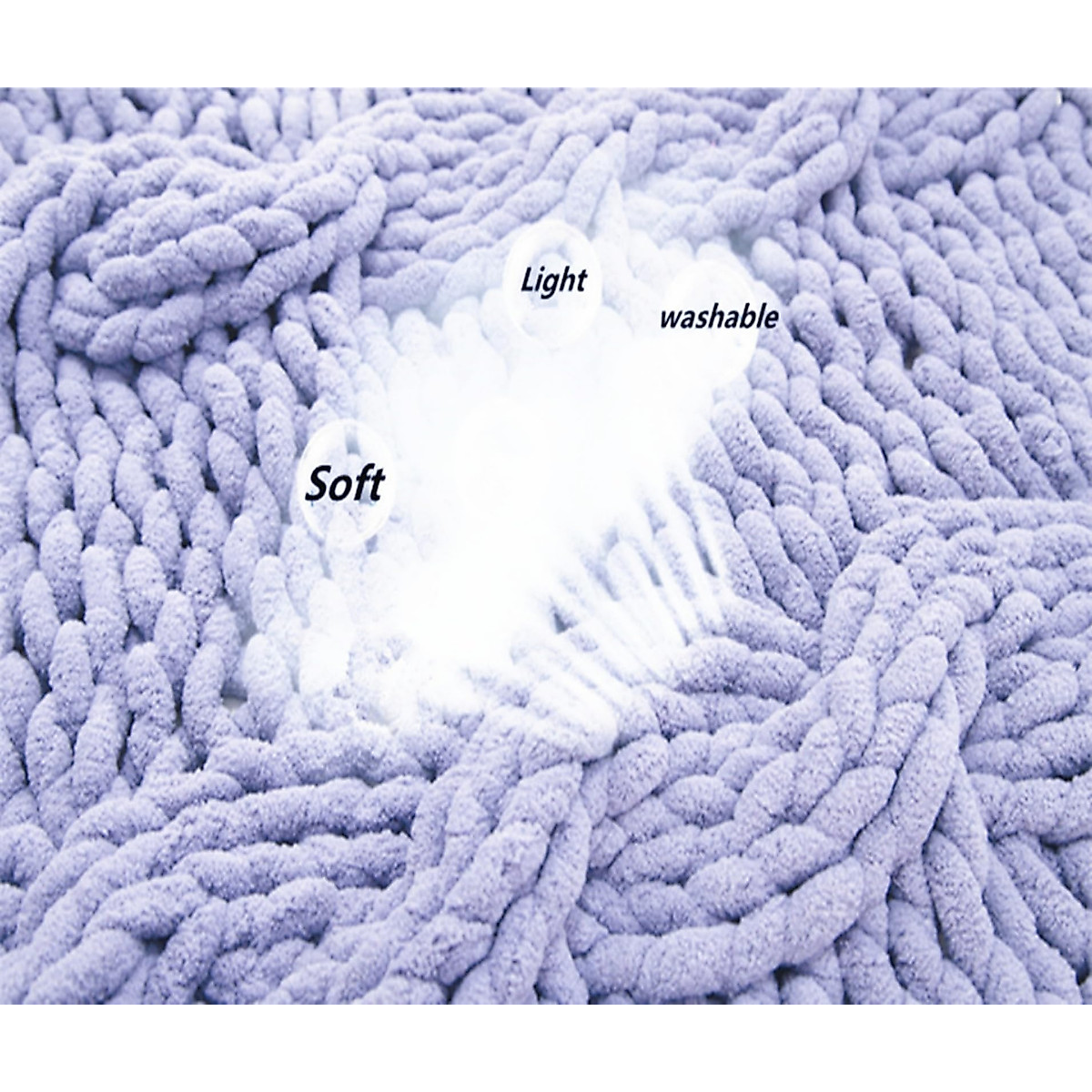 Super Bulky Chunky Yarn Beige 3lb for Arm Knitting, 6 Pack Luxury Soft Big Fat Jumbo Thick Weaving Crochet Craft Polyester Chenille Yarns for Throw Blanket Pillows