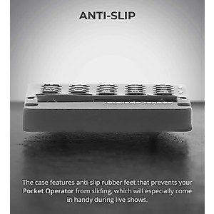 Teenage Engineering CA-X Universal Case for Pocket Operators (Silicone Cover, Professional Touch Buttons, Non-Slip Feet, Battery Protection), Black