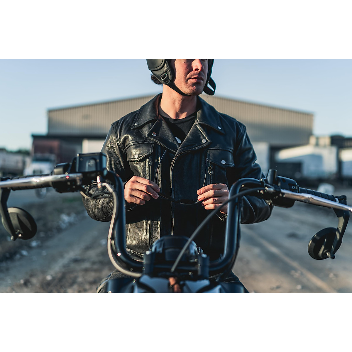 First Mfg Co - Mastermind - Men's Motorcycle Biker Riding Black Leather Jacket - 3X Large - Action Back Armor Pockets Gussets Thermal Liner Vented