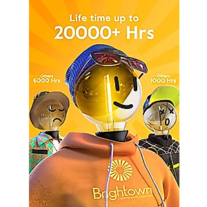 Brightown Outdoor Led String Lights with Remote108Ft(98+10) Patio Lights for Outside with 52 Shatterproof Bulbs(2 Spare), Waterproof Hanging Lights for Backyard Bistro Garden Cafe, E12 Socket