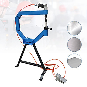 TOOL1SHOoo 4" Throat Pneumatic Planishing Hammer with Cast Iron Stand & Pedal, Pneumatic Planishing Hammer 4" Throat Airpress Tool w/Steel Stand, Anvil 1/2/3"