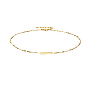 itianxi Dainty Bar Choker Necklace for Women,14K Gold Plated Cute Tiny Balance Charm Chokers,Delicate Simple Fashion Necklaces Jewelry