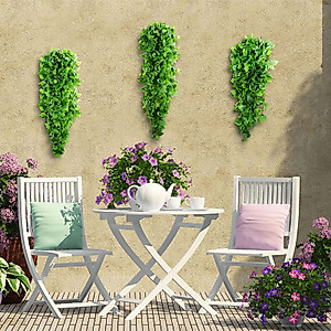4 Pieces Artificial Ivy Green Vine Fake Ivy Leaves Hanging Decor Fake Vine Leaves Garland Artificial Hanging Plants Leaf Plant Garland Realistic Hanging Plants Decor for Home Garden Decor, 3.6 Feet