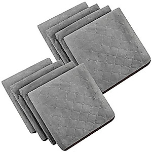 Isbasa 8 Pack Clothes Storage Foldable Clothes Storage Bags Clothing Organizer with Clear Window Sturdy Zipper and Reinforced Handle for Blankets, Clothes, Bedding, Grey, 36L