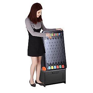 WinSpin 30" Prize Drop Board Foldable Stand Disk Drop Board Game Customizable 6 Slots with 10 Pucks for Carnival Tradeshow Party, (19"x30")