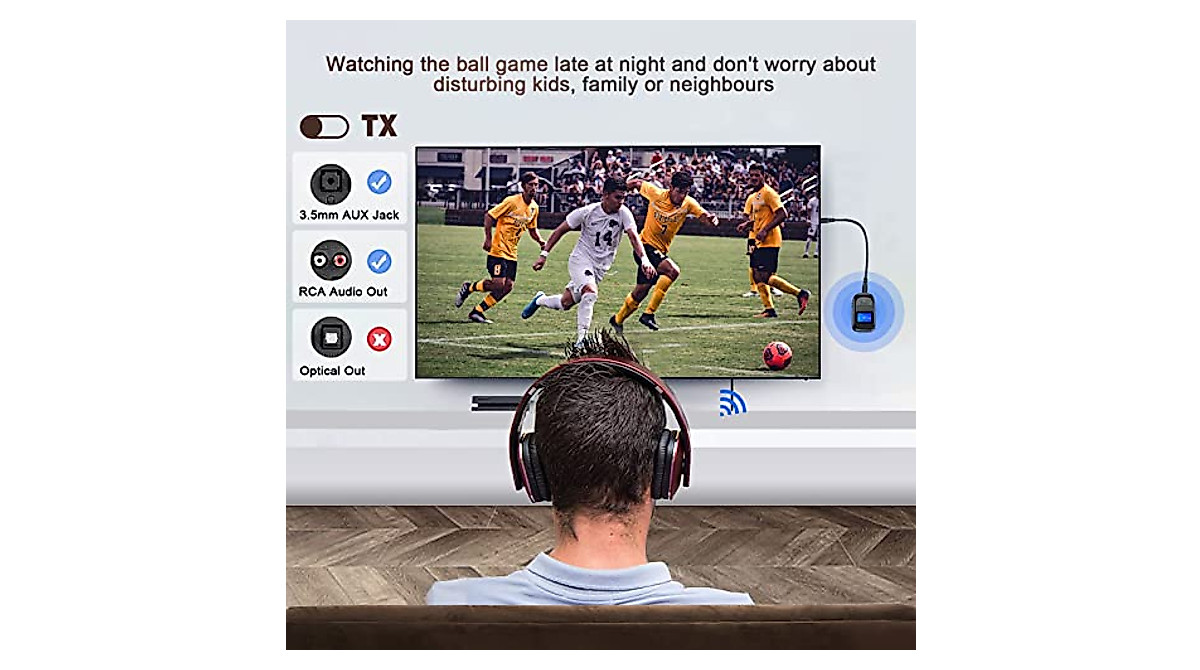 Visible Bluetooth Transmitter Receiver for TV PC | Low Latency