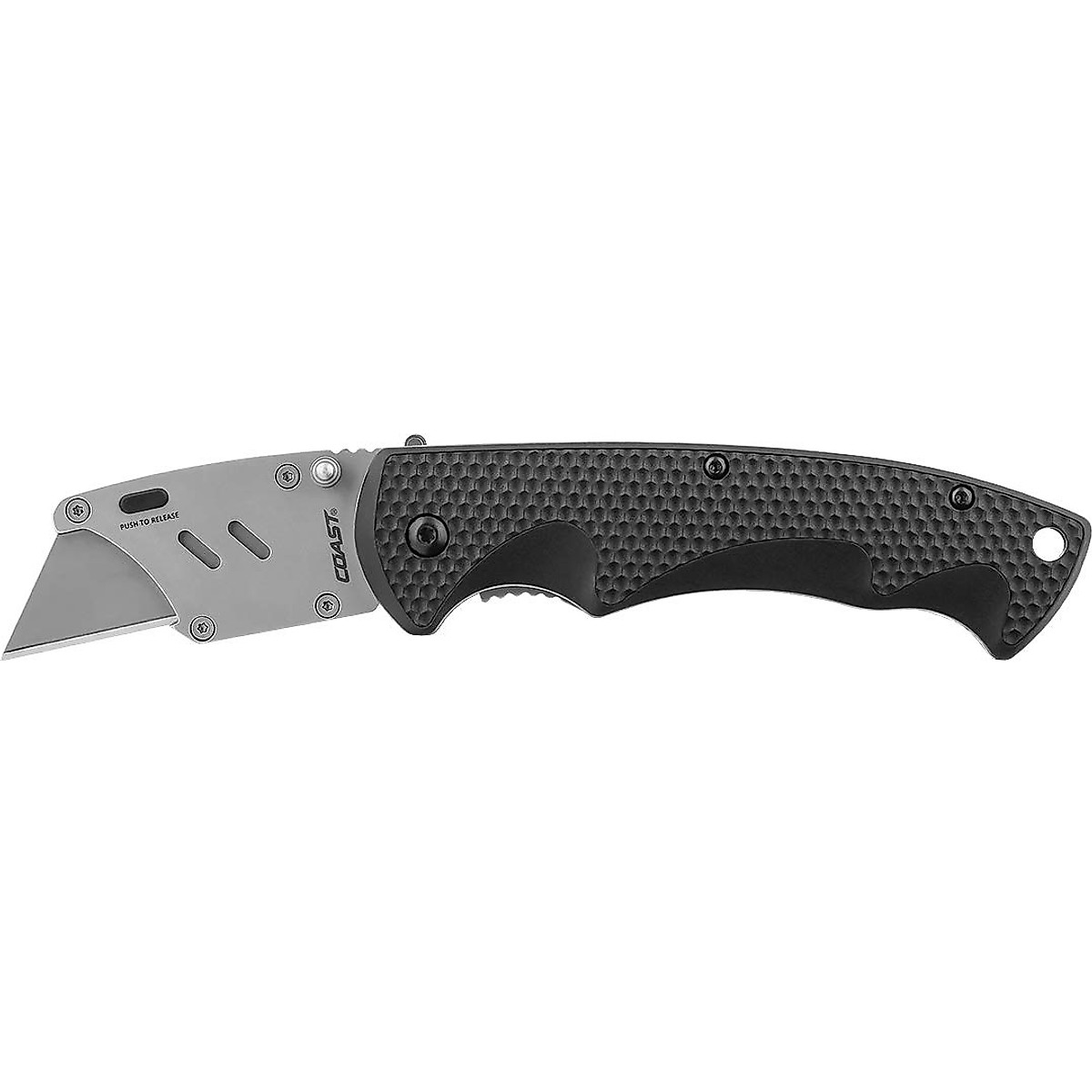 COAST® DX199 DOUBLE LOCK™ Stainless Steel Folding Razor Blade Knife, Extra Blades Included