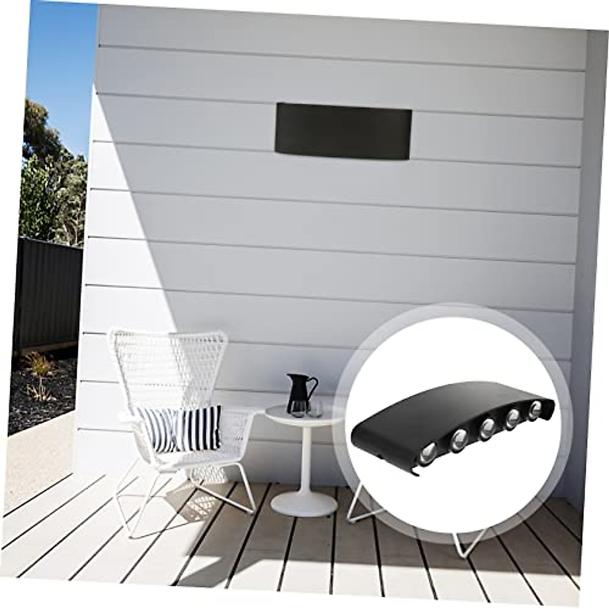 SEWOART Curved Wall Light Wall Sconces Outdoor LED Wall Mounted Light Fixture Wall Light Fixtures Wall Lamp Outdoor Sconce Lights Aluminum Black Home Wall Lamp Wall-Mounted Outdoor Light