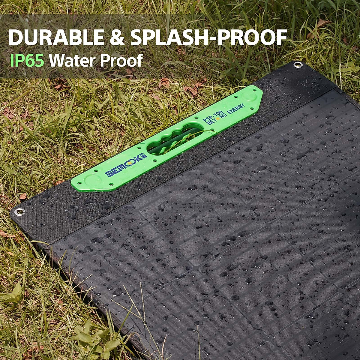 Semookii 100W Portable Solar Panel, Foldable Solar Charger with Kickstand, DC, Type C, QC 3.0, USB Ports for Phones Outdoor Camping, Compatible with Jackery Explorer 160/240/500 Power Station