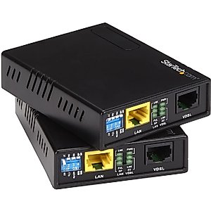 StarTech.com 10/100 VDSL2 Ethernet Extender Kit Over Single Pair Wire, Long Range Repeater, Replaced by VDSL-LAN-EXTENDER-1G