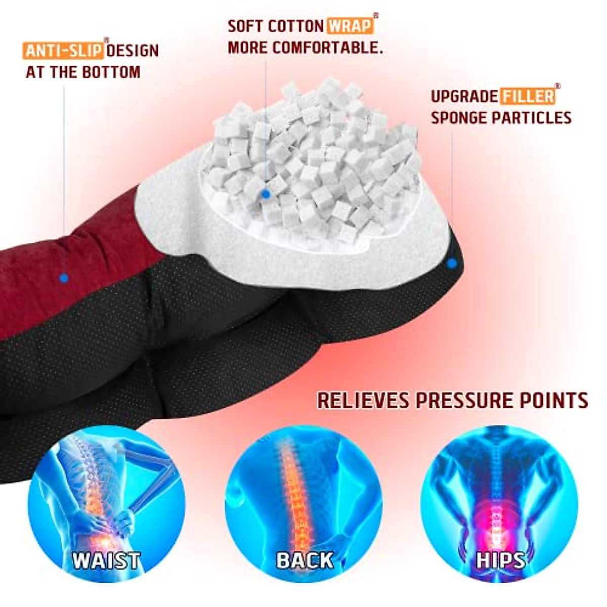 Detiblue Indoor Bench Cushions Patio Furniture Cushions Non-Slip Bottom Bay Window Seat Cushions Porch Swing Cushions (36x14,Light Grey)