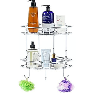 Simple Houseware Large Hanging Shower Caddy + Adhesive Corner Shower Caddy