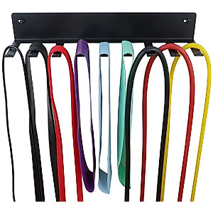 Multi-Purpose Storage Rack Resistance Bands Rack Gym Storage Rack Fitness Bands Rack Heavy Duty Rack for Resistance Bands, Straps, Jump Ropes, Foam Rollers, Chains, Weight Belts, Tools (S)