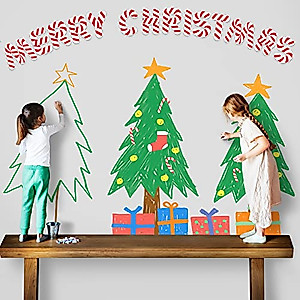 176 Pcs Candy Cane Letters Christmas Bulletin Board Letters 4.3 Inch Cardboard Alphabet Number Symbol Cutouts for Home Classroom Christmas Holiday Birthday Party School Decorations(Null)