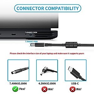 VHBW Replacement for Dell 240W Power Supply, Laptop Charger Compatible with Dell Alienware 13 15 17 M17 M15 X51 M17X M18X, Dell G3 G5 G7 G15, Precision 7710 7730 7520 M6800 M6700, PA-9E AC Adapter