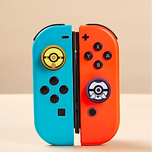 PERFECTSIGHT Switch Thumb Grips Caps, Cute Joystick Cap for Nintendo Switch/Switch Lite/Switch OLED, 4 Pcs Thumbstick Analog Stick Button Cover for NS Joycon Controller Accessories, 4 Color Ball C