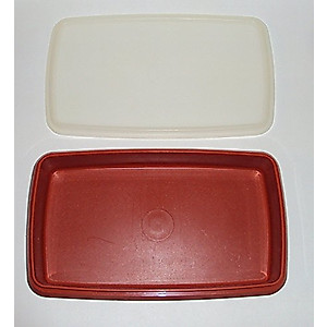 Vintage Tupperware, Paprika Red, Meat Cheese or Deli Keeper