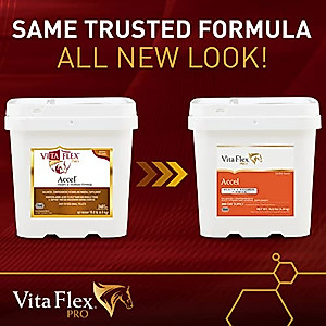 Vita Flex Pro Accel Health & Wellness Formula, Horse Supplement, 15 Pounds, 240-Day Supply