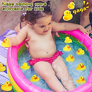 GADIEDIE Rubber Duck 50 Pack Mini Rubber Ducky Float Ducks Baby Bath Toy, Great for Jeep Ducking, Shower, Birthday Party, Carnival Game Gift(1.6"x 1.5" x 1.2")