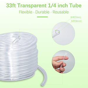 Moistenland Drip Irrigaiton Kits for 1/4" Tubing, Drip Irrigation Accessories Compatible Automatic Drip Kit or Sprinkler Systems