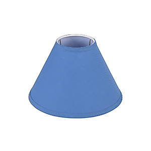 Aspen Creative 58763, Empire Uno Lamp Shade, Cornflower Blue, 4" Top x 10" Bottom x 7" Slant Height, Slip UNO 33mm