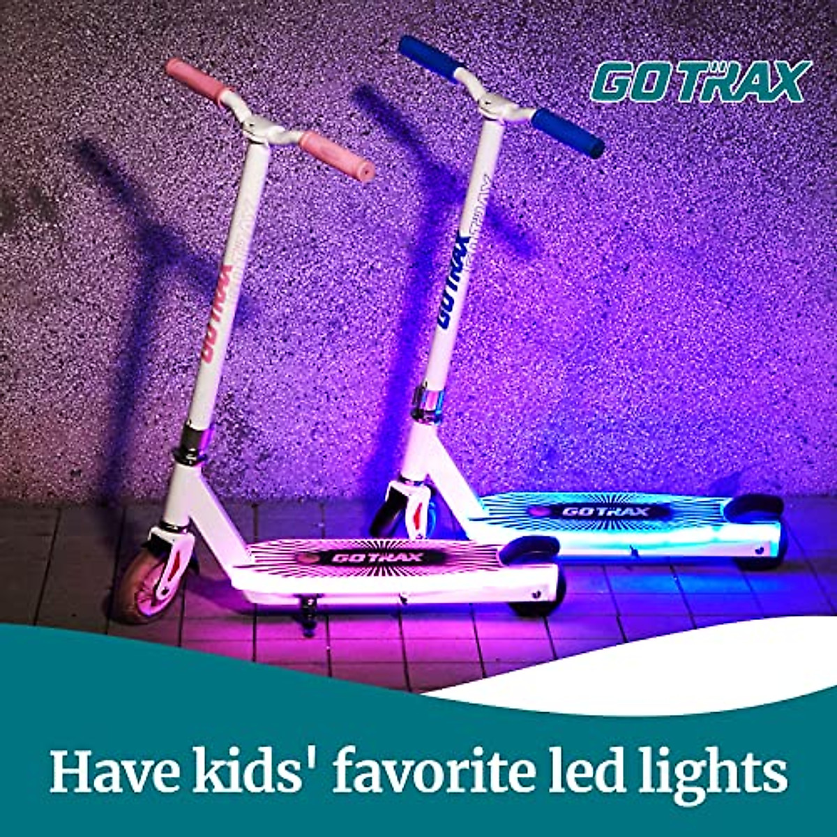 Gotrax Scout Electric Scooter for Kids Ages 4-7, Max 3 Miles Range and 6Mph Speed, 5" Flash Front Wheel and Unique Pedal Light, UL2272 Certified Aprroved Electric Kick Scooter for Boys Girls Blue