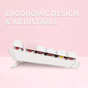 Hexgears GK715 Mechanical Gaming Keyboard, 104 Keys Full Size Wired Computer Keyboard, Hot Swappable Kailh Box Switches, ABS Keycaps, Blue Backlit Gaming Keyboard for PC/Laptop