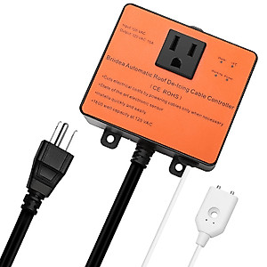 briidea Automatic Roof De-Icing Heat Cable Control with Large Capacity 1800W, LED Indicator, for Controlling Roof Heater On & Off