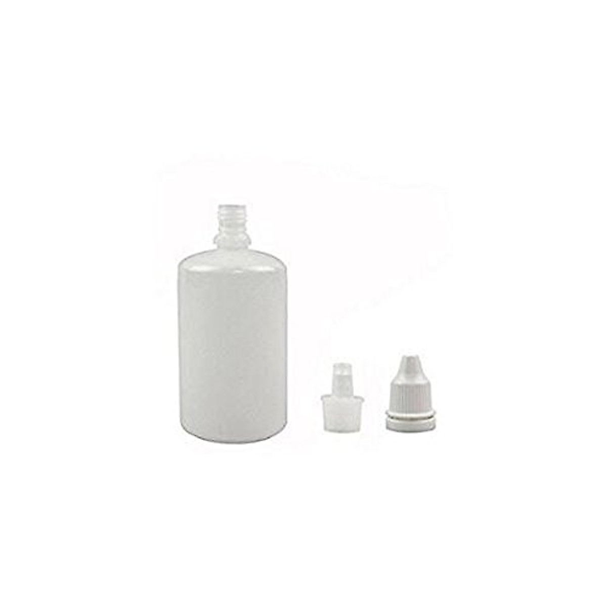 10PCS 100ML White Plastic Empty Refillable Portable Squeezable Dropper Bottle Cosmetic Makeup Packaging Essential Oil Container Saline Paint Solvents Eye Liquid Vial With Screw Lid And Plug (100ML)
