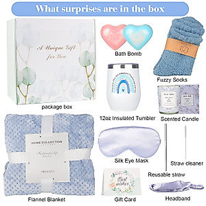 Get Well Soon Gifts for Women, Birthday gifts for women, Self Care Gifts for Women, After Surgery Feel Better Gifts, Inspirational Gifts with Warm Hugs Blanket Insulated Tumbler