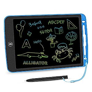 LCD Writing Tablet 10 Inch Toddler Doodle Board, Colorful Drawing Tablet, Erasable Electronic Painting Pads, Educational and Learning Kids Toy for 2 3 4 5 6 Year Old Boys and Girls Gifts(Dark Blue)