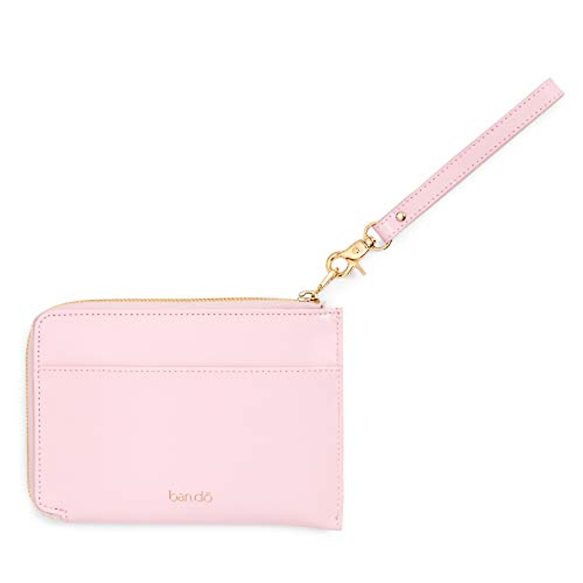 ban.do Getaway Travel Clutch Wristlet, Pink Passport and Card/ID Holder with Removable Wrist Strap, I'm Outta Here